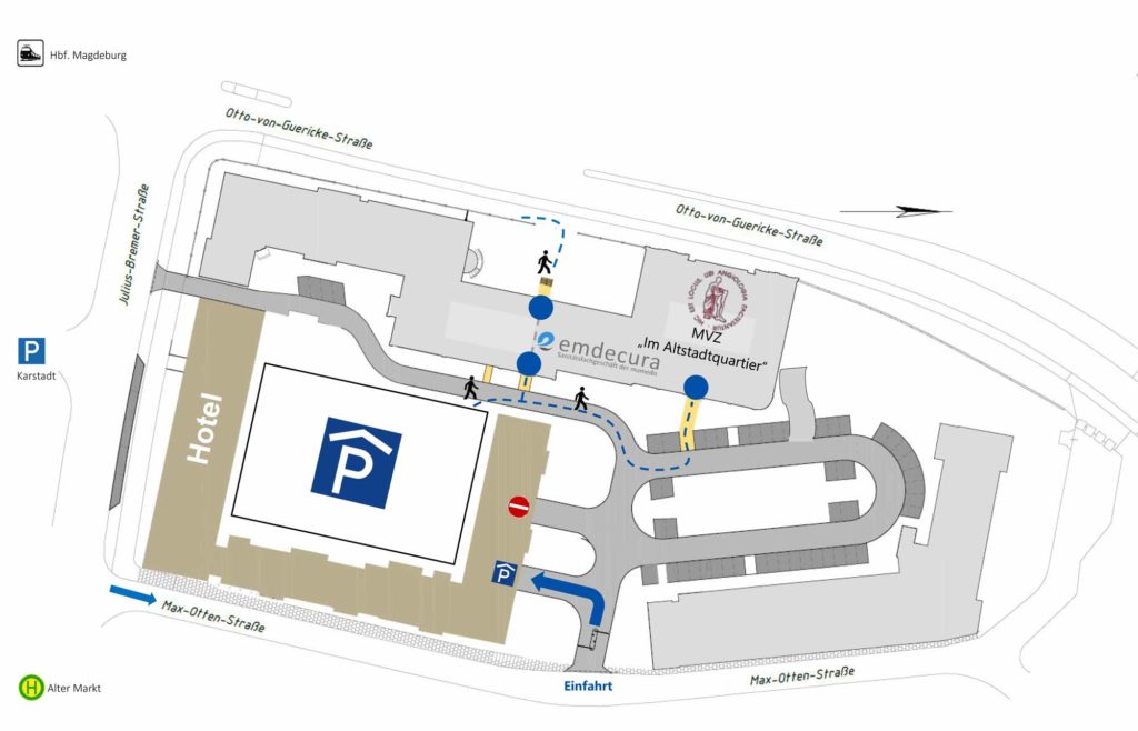 Kontakt & Anfahrt zum MVZ „Im Altstadtquartier“ Magdeburg
